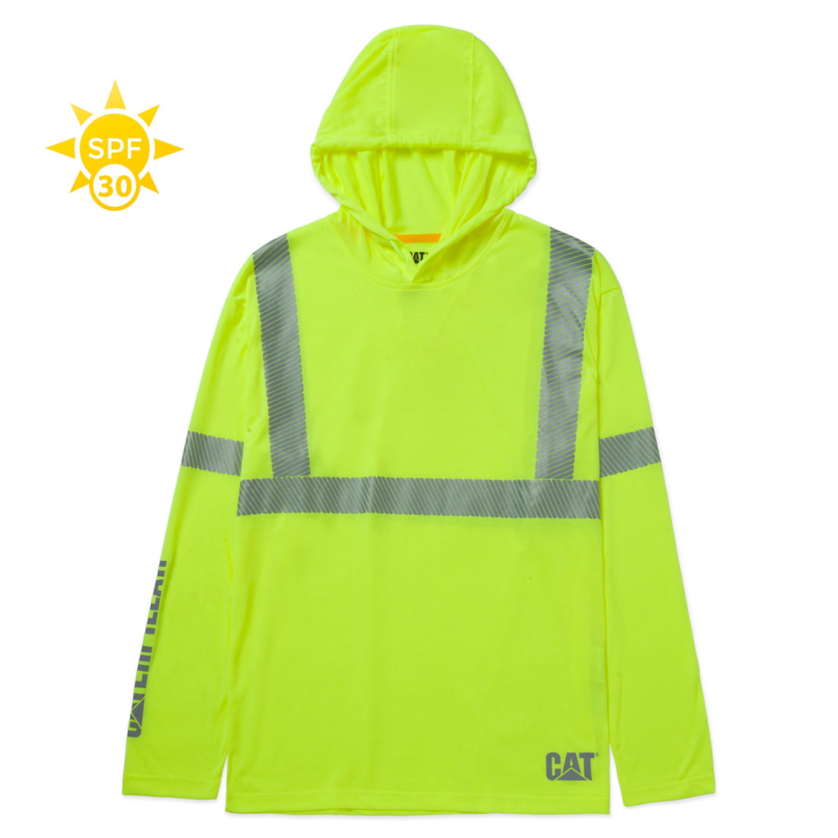 CAT1510567-AMN PLAYERA CAT ML CON CAPUCHA Y REFLEJANTE HI-VIS - Prosafe ...